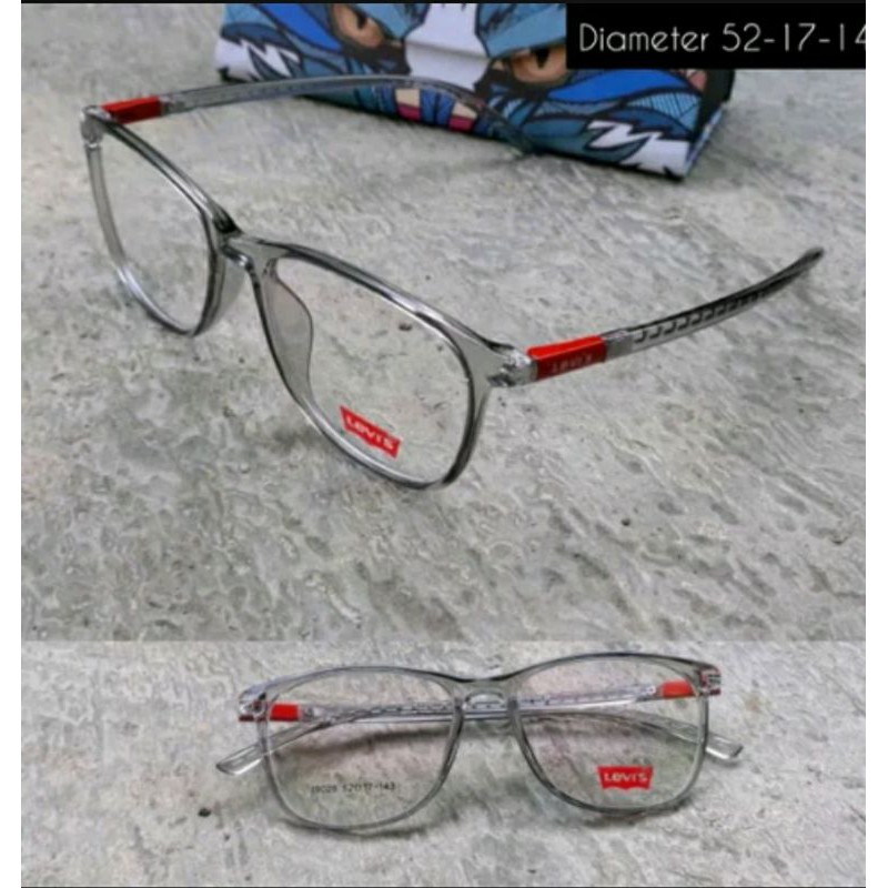 Jual paket frame kaca mata Levi's grey | Shopee Indonesia