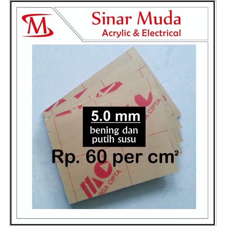 Jual Akrilik Lembaran 5mm Bening Putih Susu Ukuran Custom - Mika Acrylic Murah | Shopee Indonesia