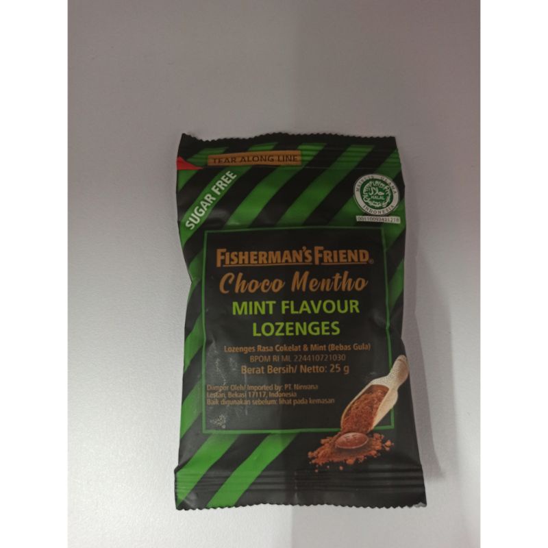Jual Fisherman'S Friend Choco Mentho Flavour Lozenges 25Gr Permen Sugar ...