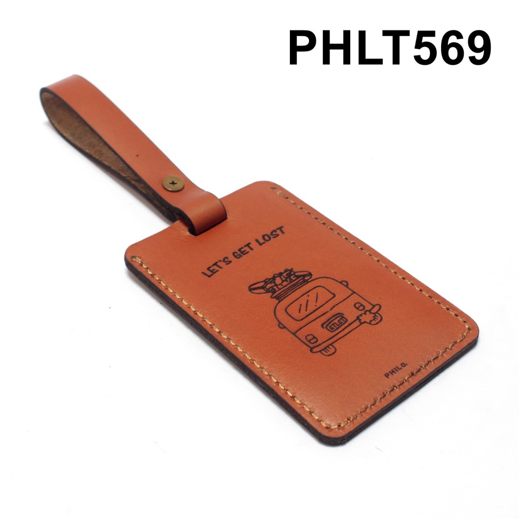 Jual luggage tag kulit asli label koper name tag lets get lost PHLT569 ...