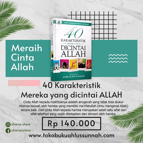 Jual Buku Islam 40 Karakteristik Mereka Yang Dicintai Allah Shopee