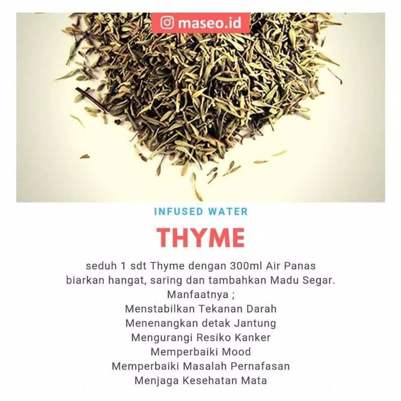 Jual Premium THYME LEAVES/ daun Thyme kering | Shopee Indonesia