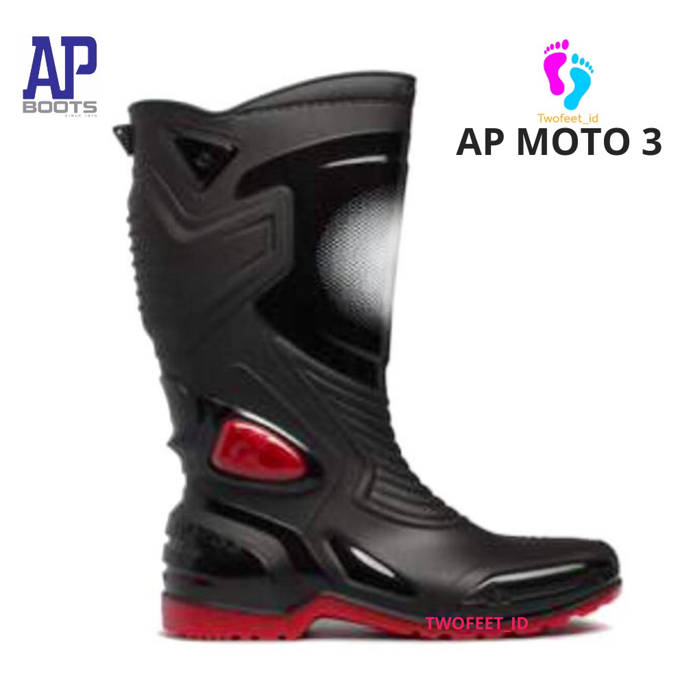 Jual AP BOOTS MOTO 3 BLACK RED 38-45 - SEPATU BOOTS SEPATU BIKERS MOTO ...