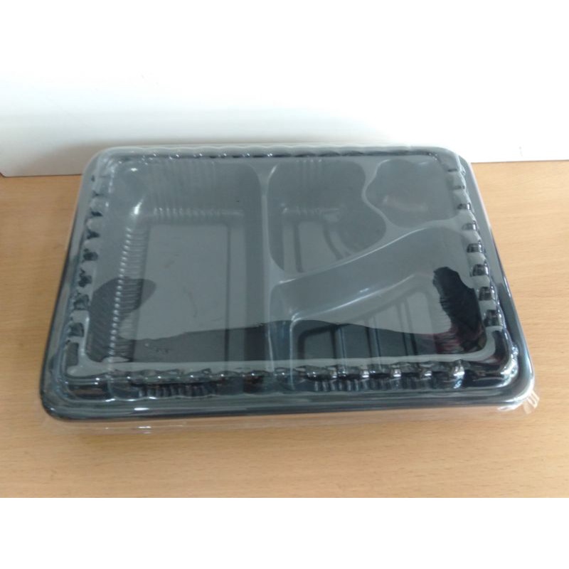 Jual MIKA BENTO SEKAT 4 / TRAY MIKA BENTO HITAM | Shopee Indonesia
