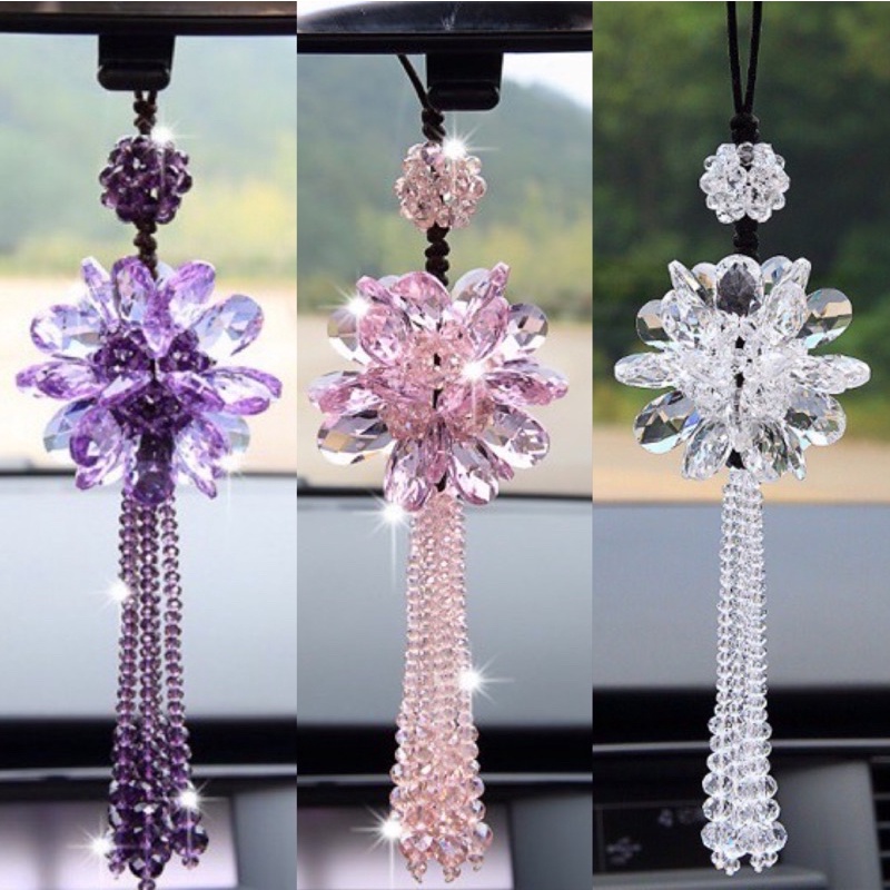 Jual Gantungan Spion Car Bunga Middle Mirror Swarovski Kaca Crystal ...