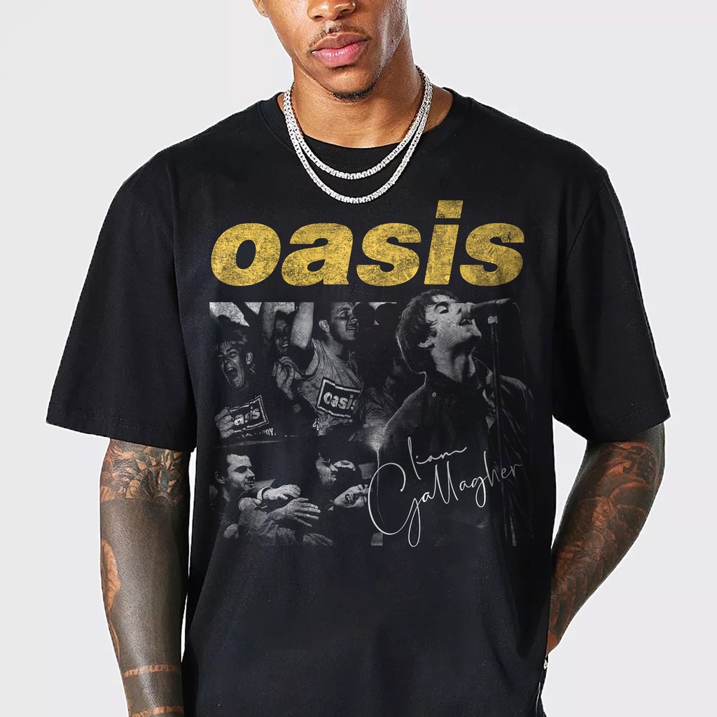 Jual Outfix T-Shirt Black LIAM GALLAGHER | OASIS | bootleg | kaos band ...