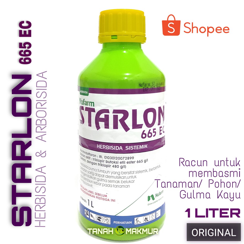 Jual Racun Pohon Tanaman STARLON 665 EC 1 Liter 1L Herbisida Kayu ...