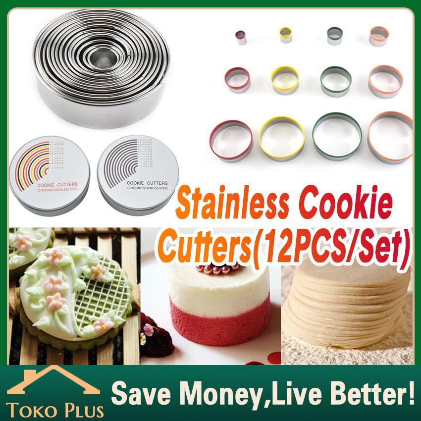 Jual 12 in 1 SET Cetakan Kue Biskuit COOKIE CUTTER BAKING MOLD ...
