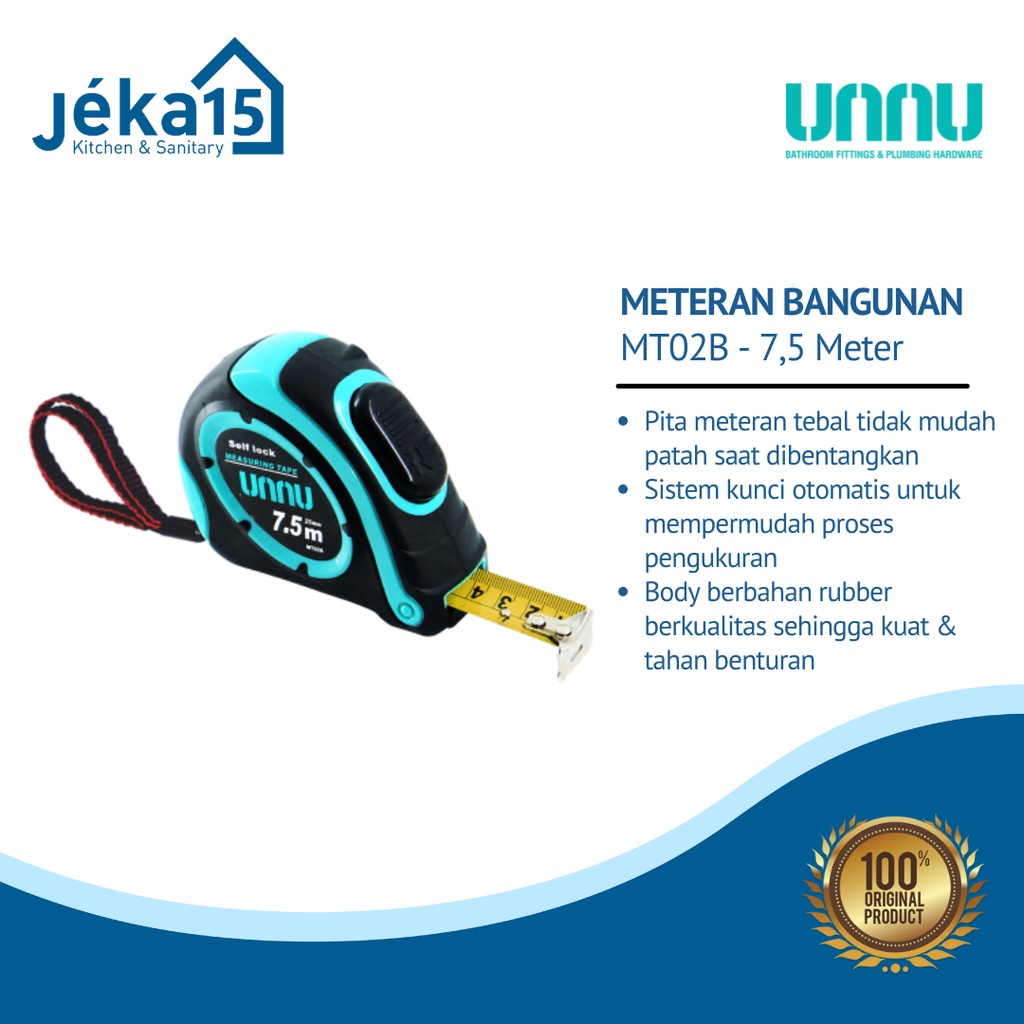 Jual UNNU MT02B METERAN / METERAN BANGUNAN / METERAN TERBAIK UKURAN 7,5 ...