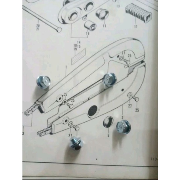 Jual Baut tutup rantai honda Cb 100 125 GL 100 125 s90 benly dkk ...