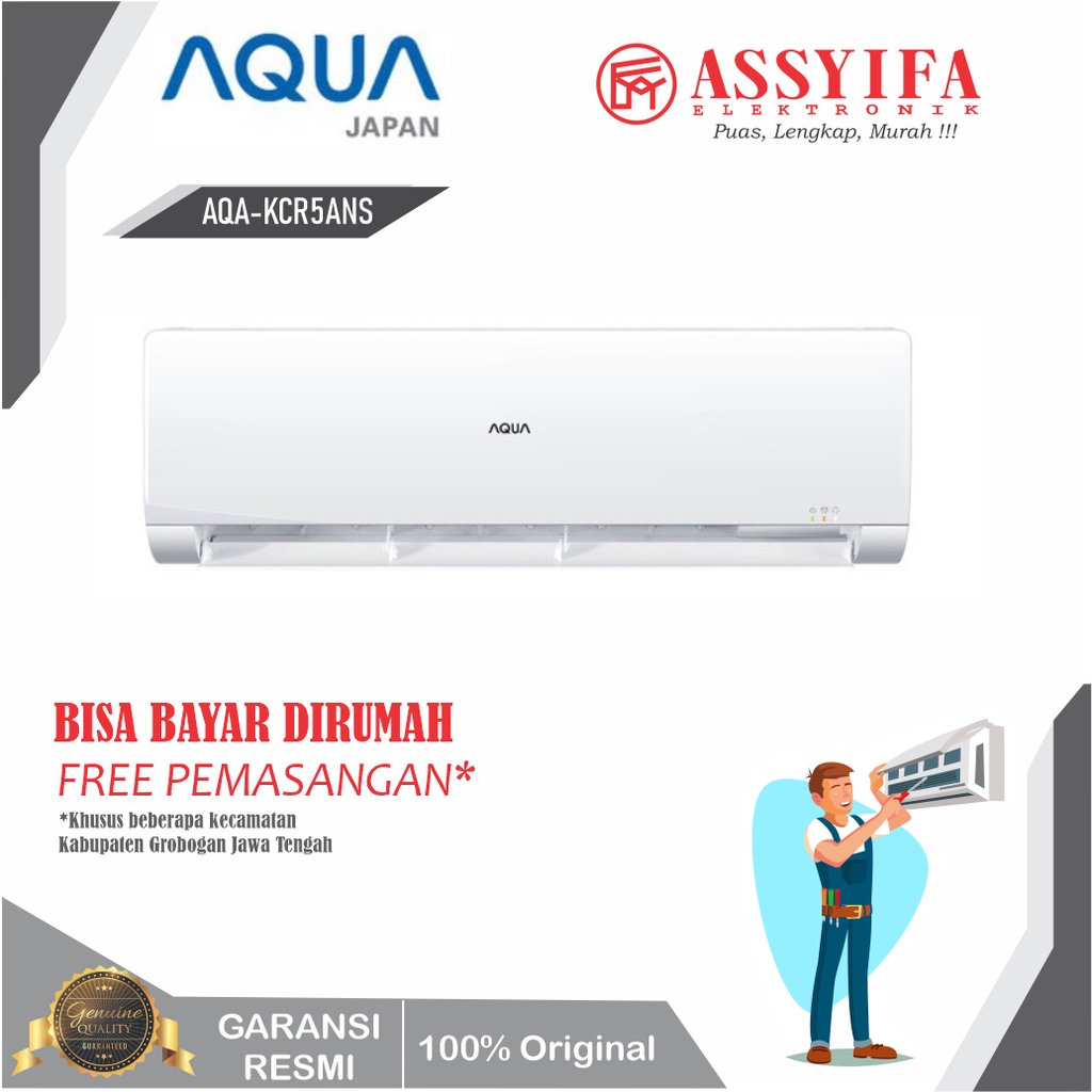 Jual AC AQUA JAPAN 1/2PK AQA-KCR5ANS + PEMASANGAN GARANSI RESMI ...