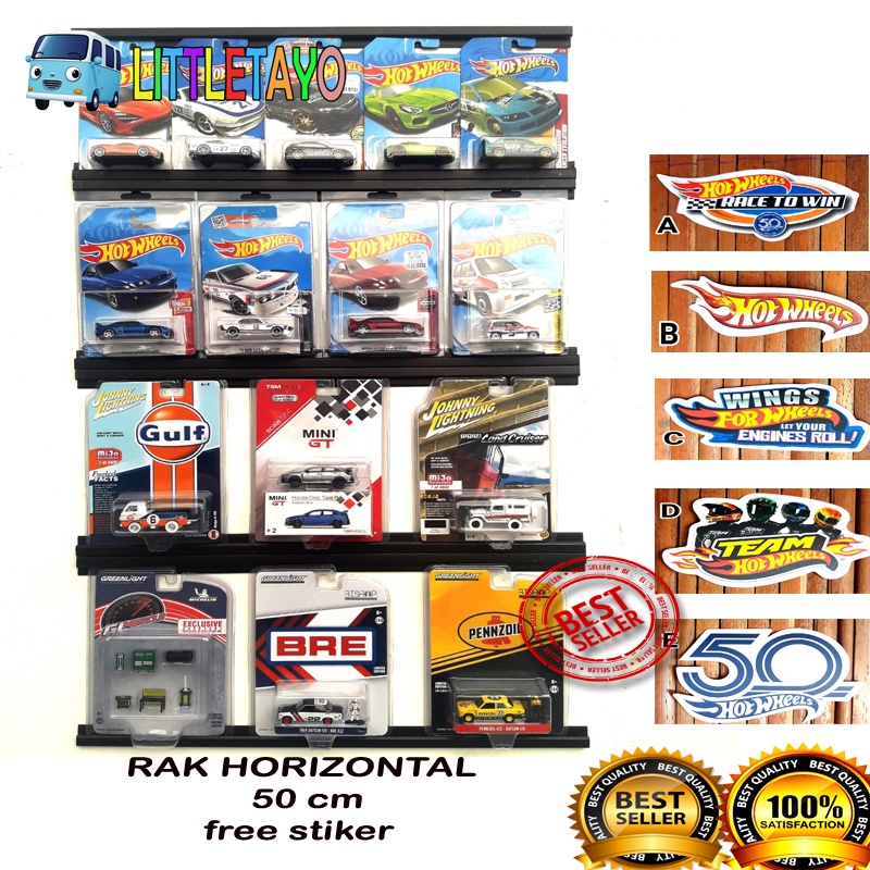 Jual RAK DISPLAY HOTWHEELS REGULER RETRO PREMIUM HORIZONTAL PANJANG 50 ...