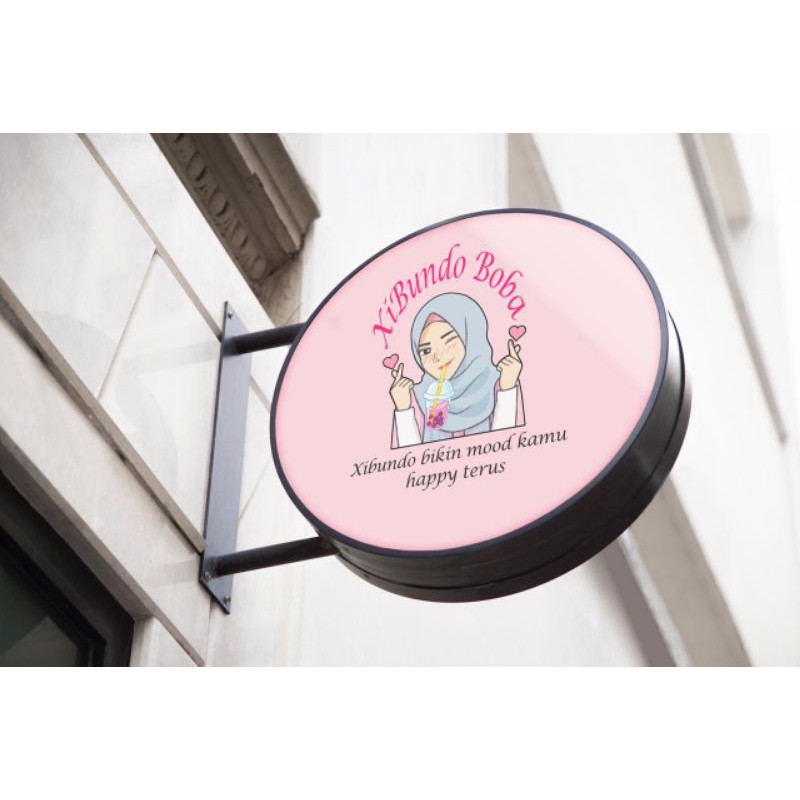 Jual neon box bulat 25 cm | Shopee Indonesia