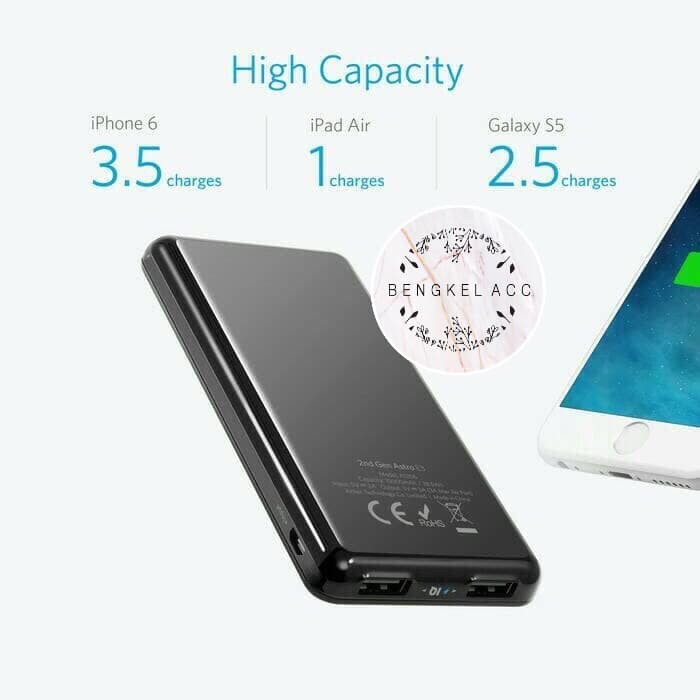 Jual Anker Astro E3 10000Mah Powebank Dual Port Fast Charging Power ...