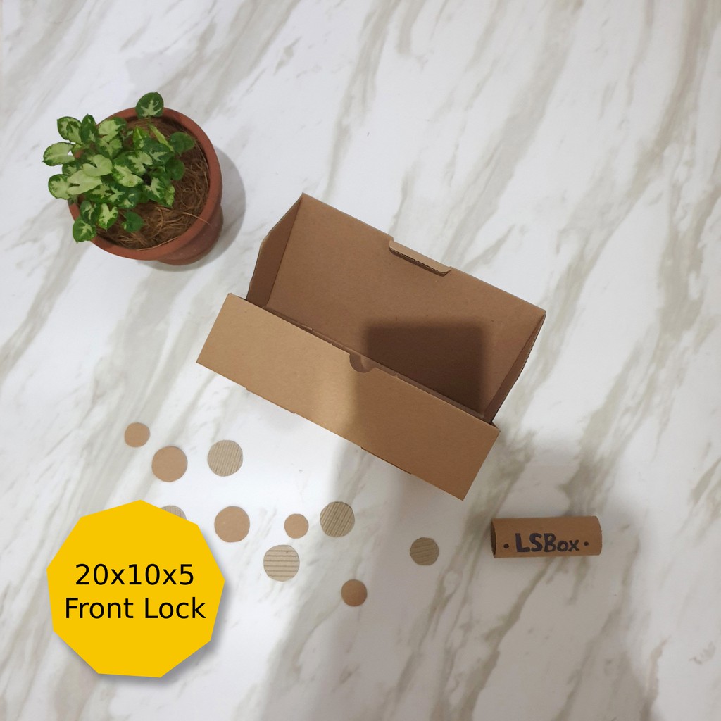 Jual Kotak Kardus 20x10x5 Front Lock - Packing Murah Die Cut Pizza Box ...