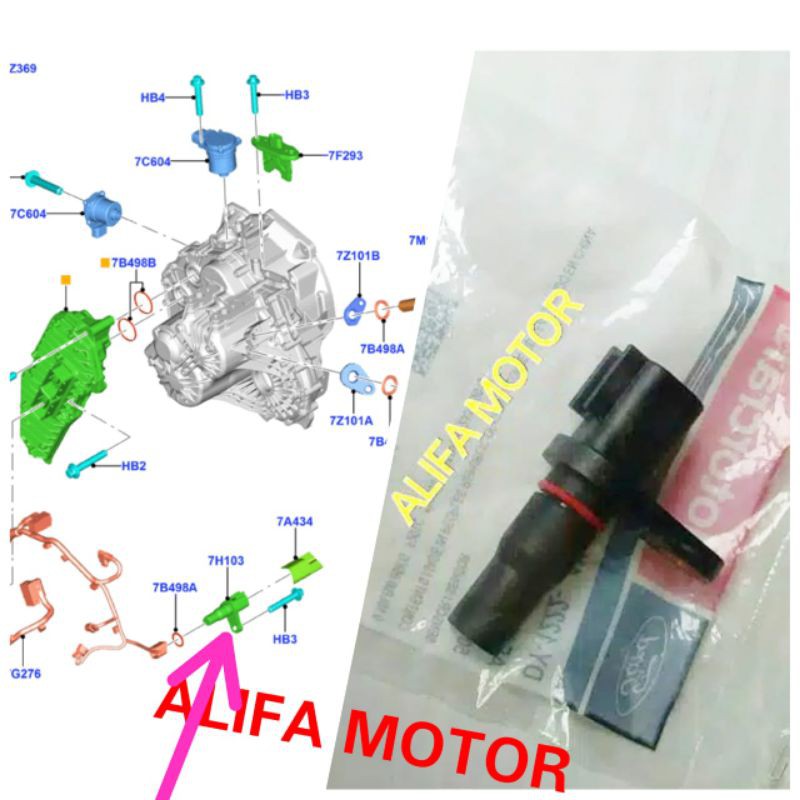 Jual OSS-Output Speed Sensor Ford Ecosport & Fiesta Matik DPS6 Genuine ...