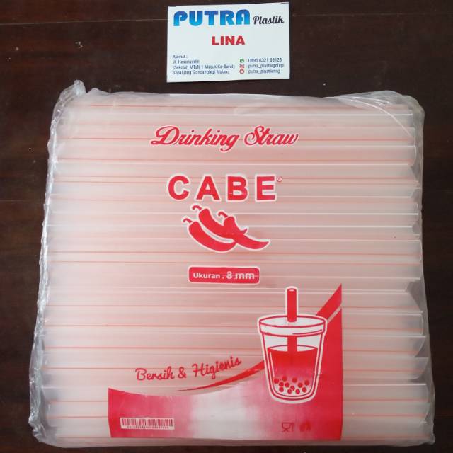 Jual Sedotan boba cap cabe 8mm | Shopee Indonesia