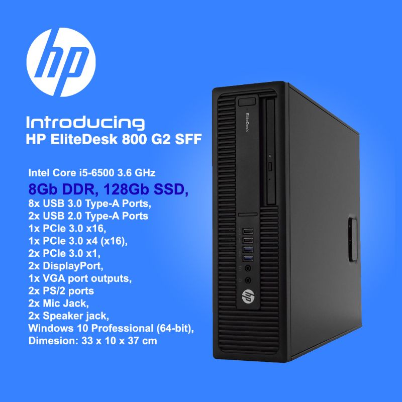 Jual Komputer PC Hp Core i5 8Gb Ssd 128Gb Garansi 1 Tahun | Shopee ...