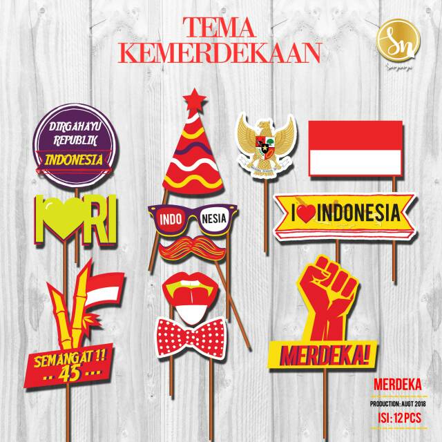 Jual PROPS PHOTOBOOTH 17 AGUSTUS HUT KEMERDEKAAN MERAH PUTIH | PROPERTI ...