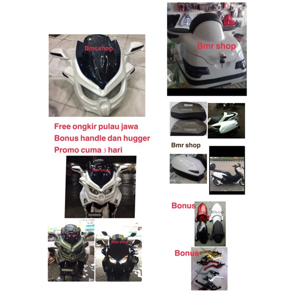 Jual sepaket top box/box belakang,sidebox/box samping dan topeng/kedok ...