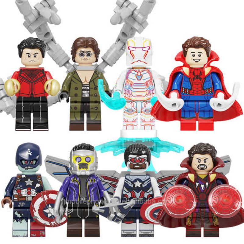 Jual Mainan Figure Mini Karakter Spiderman - Starlord - Captain America ...