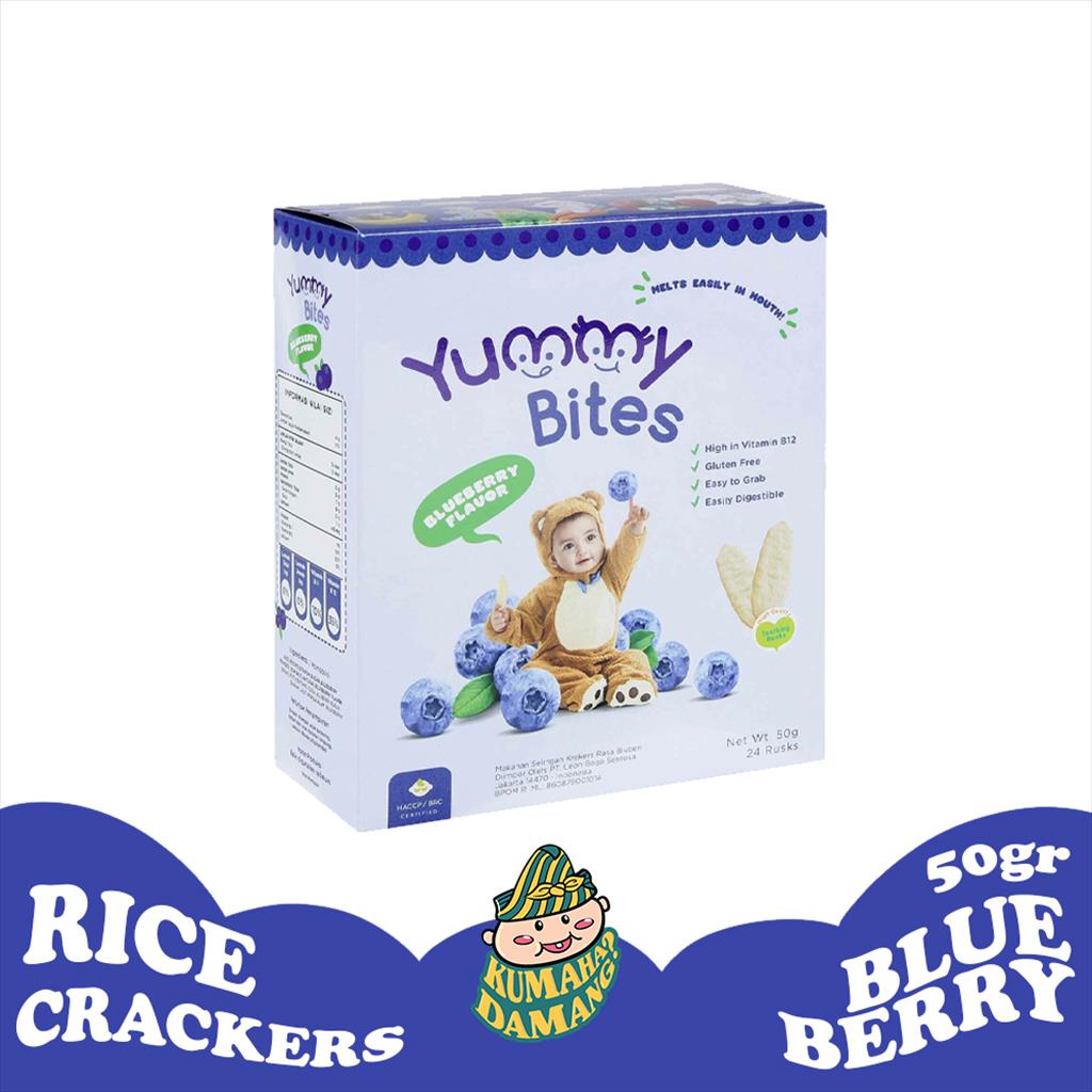 Jual Yummy Bites Rice Crackers Blueberry 50 gram | Shopee Indonesia