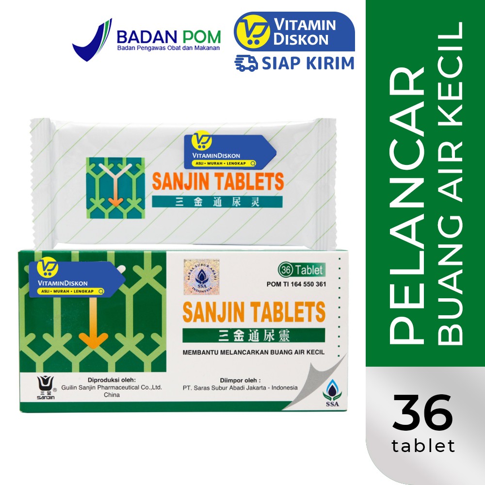 Jual Sanjin Tablets 36 Tabs Ssa | Obat Pelancar Buang Air Kecil Dan ...