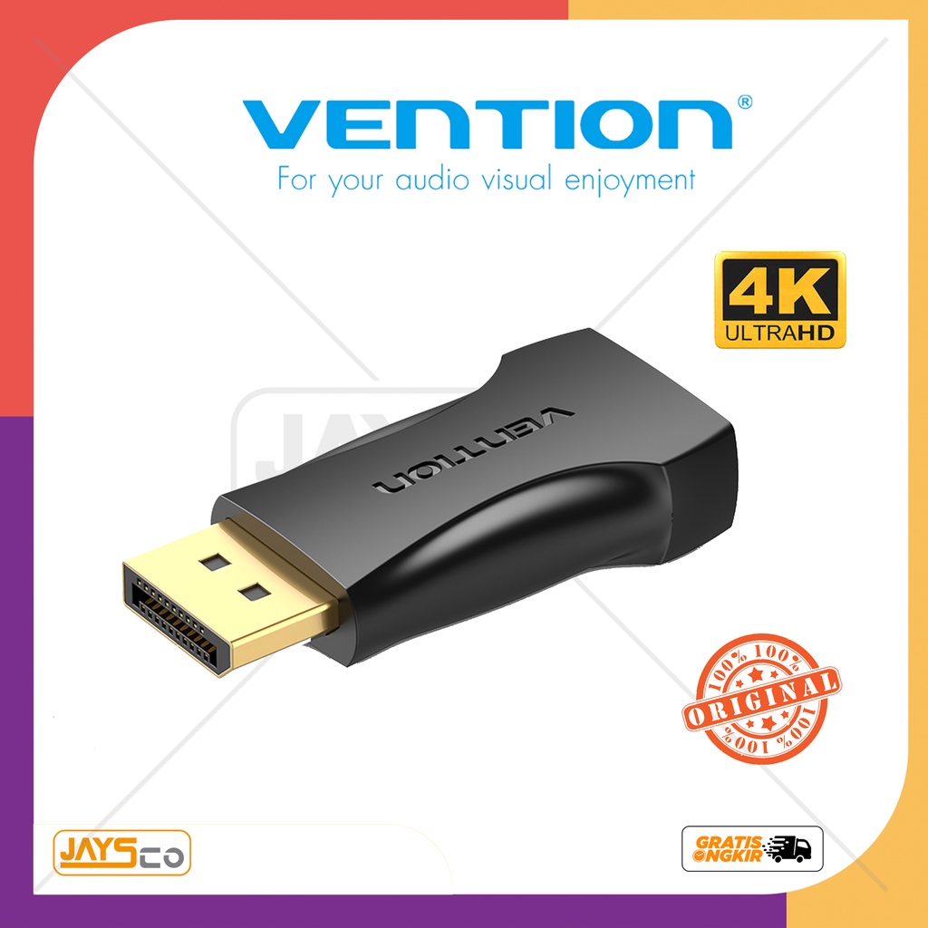 Jual Vention Displayport DP to HDMI Converter Adapter 4K UHD Display ...
