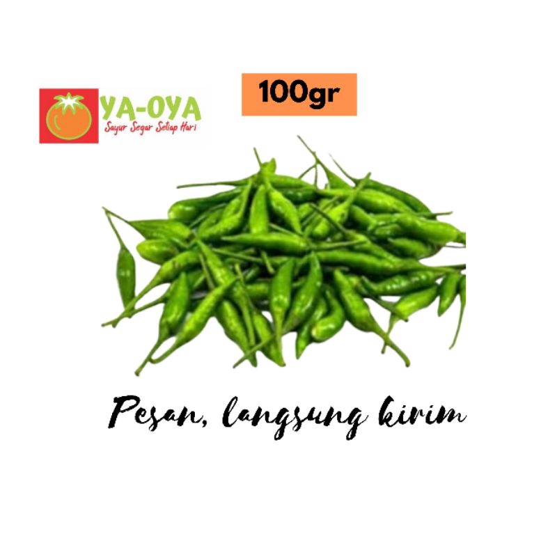 Jual CABAI RAWIT IJO 100gr- SAYUR SEGAR-INSTAN DELIVERY | Shopee Indonesia