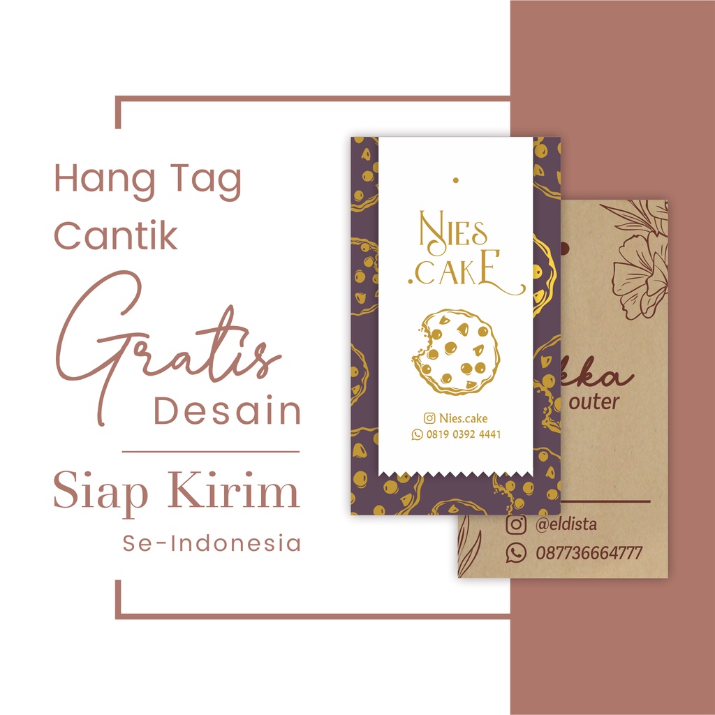 Jual Hang Tag / Price Tag Cantik | Free Custom Desain | Shopee Indonesia