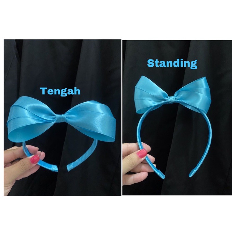 Jual Bando pita satin biru ( Blue ) 3 layer / ala ala snow white ...