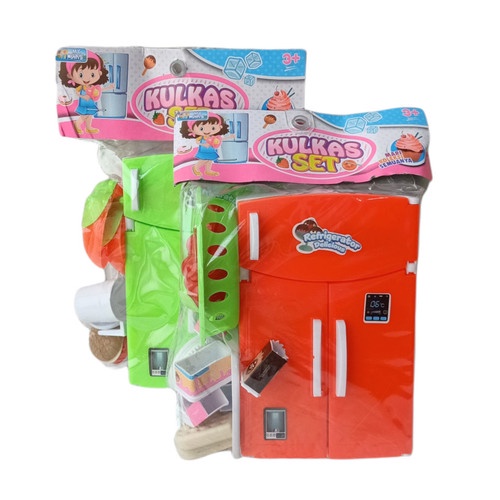Jual [KUL MF25] Mainan Anak Kulkas Set + Isi RANDOM Ice Cream / Burger ...