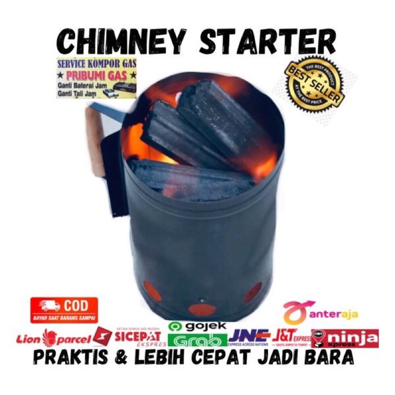 Jual Chimney Charcoal Starter Panggangan Arang BBQ Praktis Dan Cepat ...