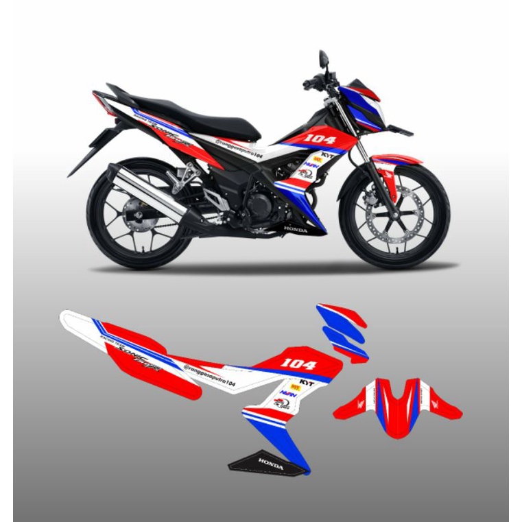 Jual Decal Custom Honda Sonic 150R Full body Sticker Variasi Honda ...