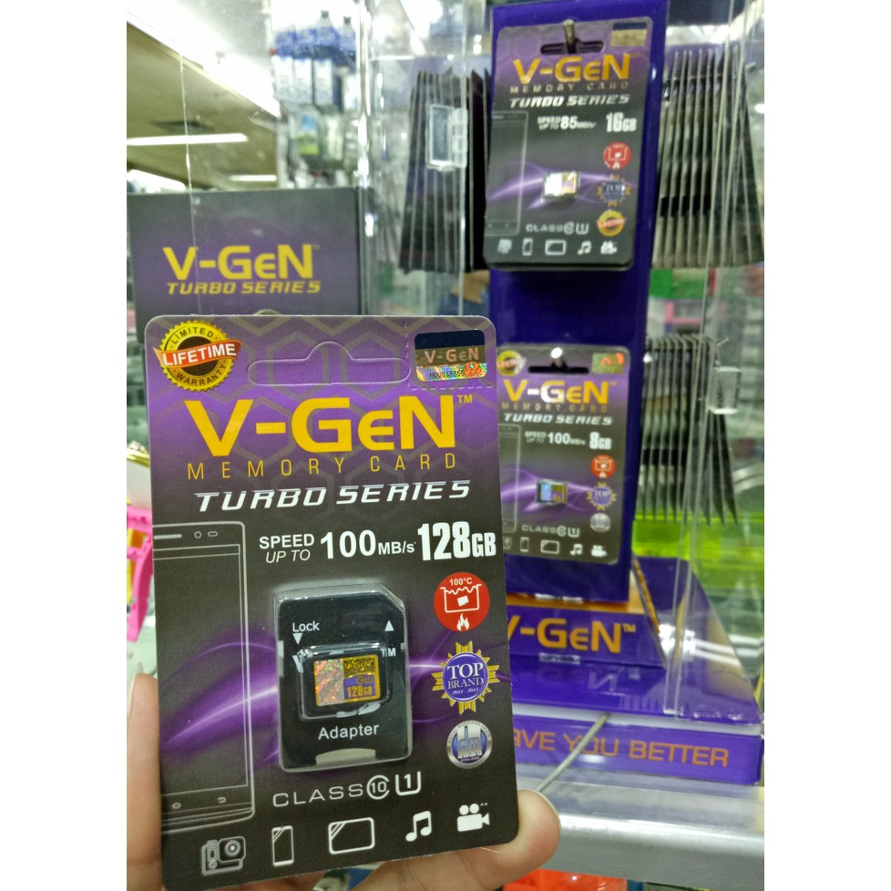 Jual V-Gen Micro SD Vgen 128GB Class 10 TURBO SERIES Micro SD HC ...