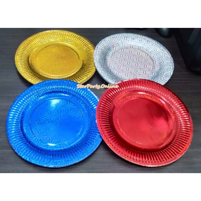 Jual Piring Hologram 9inch Per 10pcs /Piring Kue /Piring Tart /Piring ...