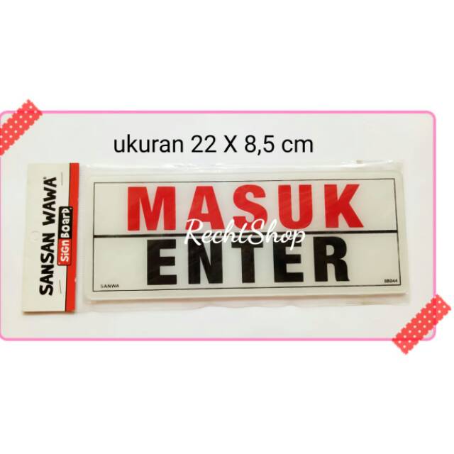 Jual Sign board sign label acrylic akrilik masuk atau enter | Shopee ...