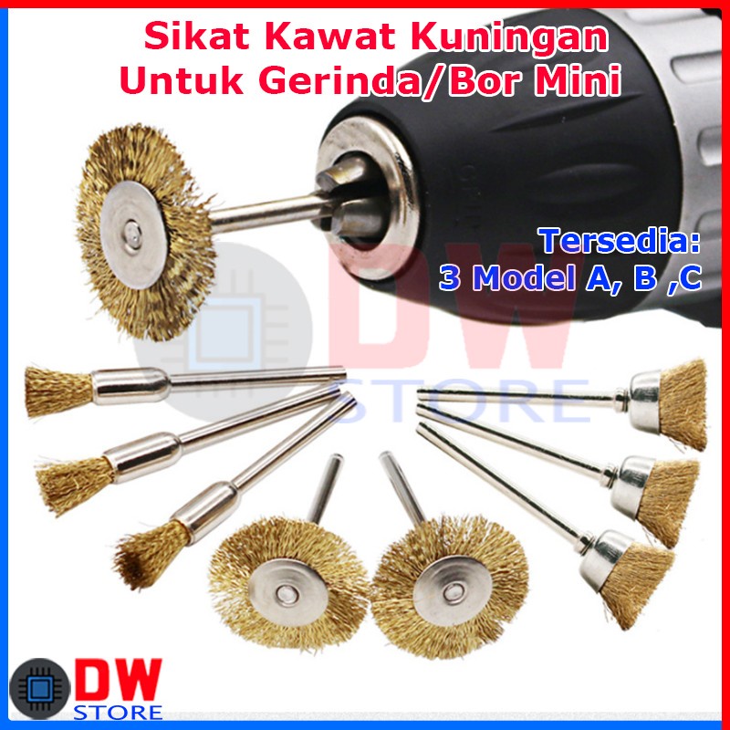 Jual Sikat Kawat Mini Kuningan Grinder Wire Brush Bor Gerinda Mini ...
