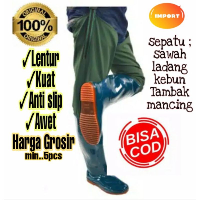 Jual sepatu anti keong sepatu anti ular sepatu safety sepatu perkebunan ...