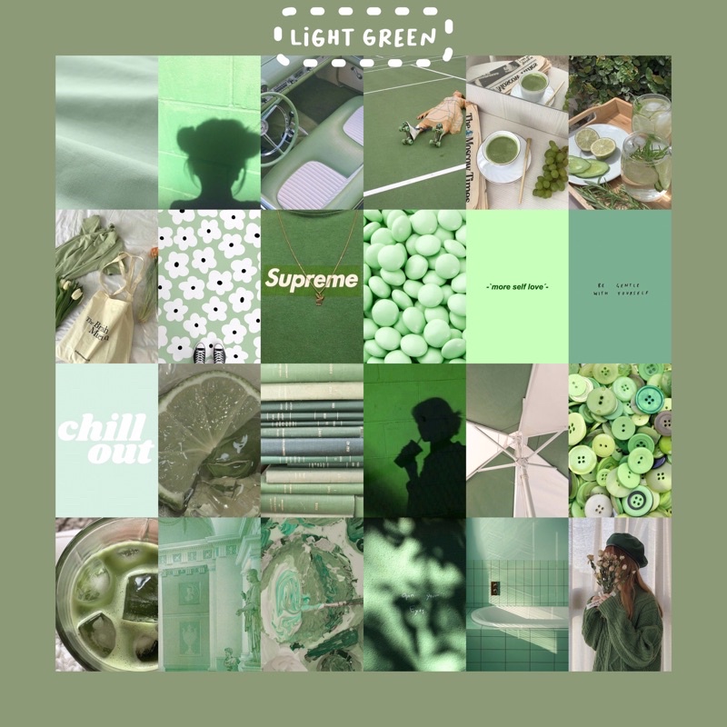 Jual POSTER DINDING PASTEL LIGHTGREEN TUMBLR AESTHETIC WALL COLLAGE ...