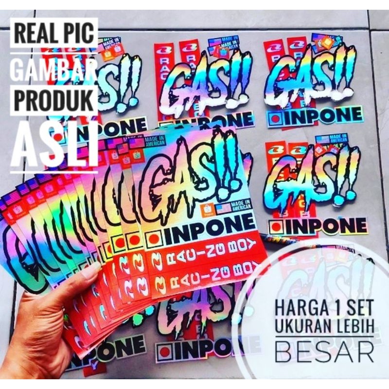 Jual GAS INPONE RCB Hologram Pelangi ( Sticker Stiker Gas tangki ...