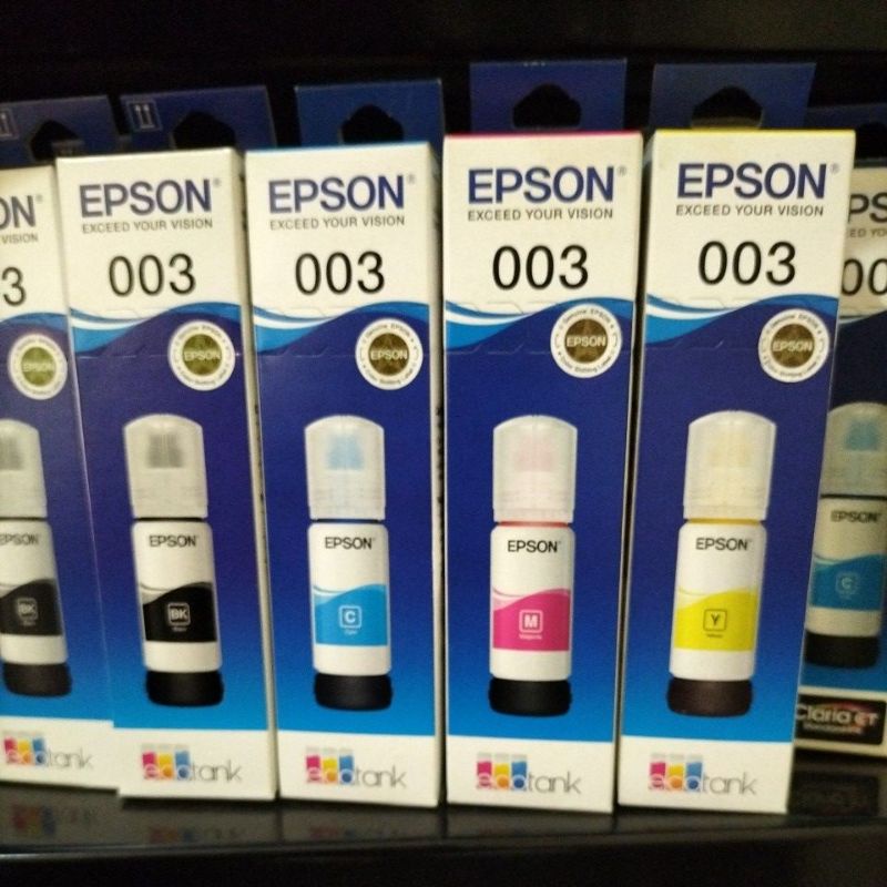 Jual tinta Epson 003 original harga per pis (YMC. BK) | Shopee Indonesia