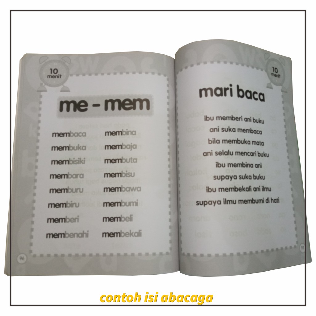 Jual Abacaga cara praktis anak belajar membaca hanya 10 menit sehari ...