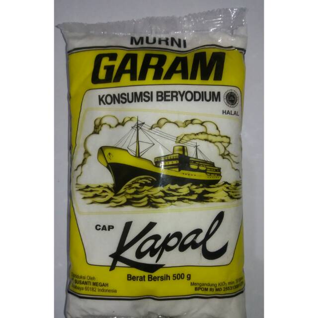 Jual Garam Makan cap Kapal 500gr | Shopee Indonesia
