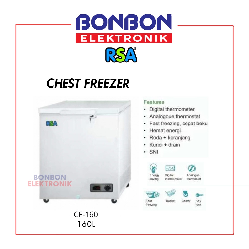 Jual RSA Chest Freezer CF-160 / CF160 [150L] | Shopee Indonesia