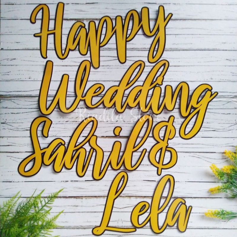 Jual Tulisan backdrop/background wedding, enggangement, tasyakuran ...