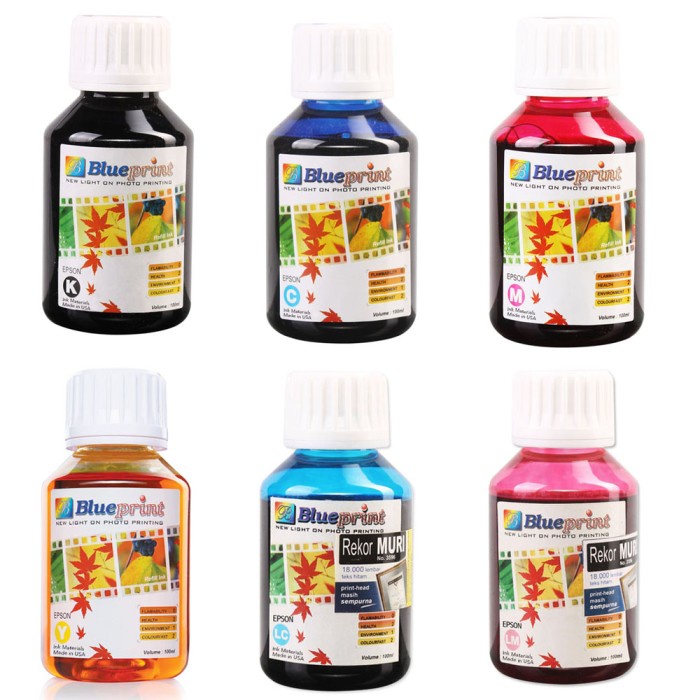 Jual Blueprint Bulk Ink Photo 100 ml Epson Tinta Botol 100ml 6 Warna ...