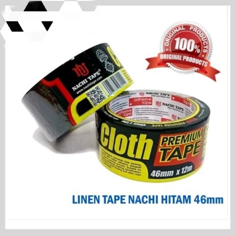Jual LAKBAN HITAM kuat cloth Tape Hitam 3 ukuran dan isolasi bening ...