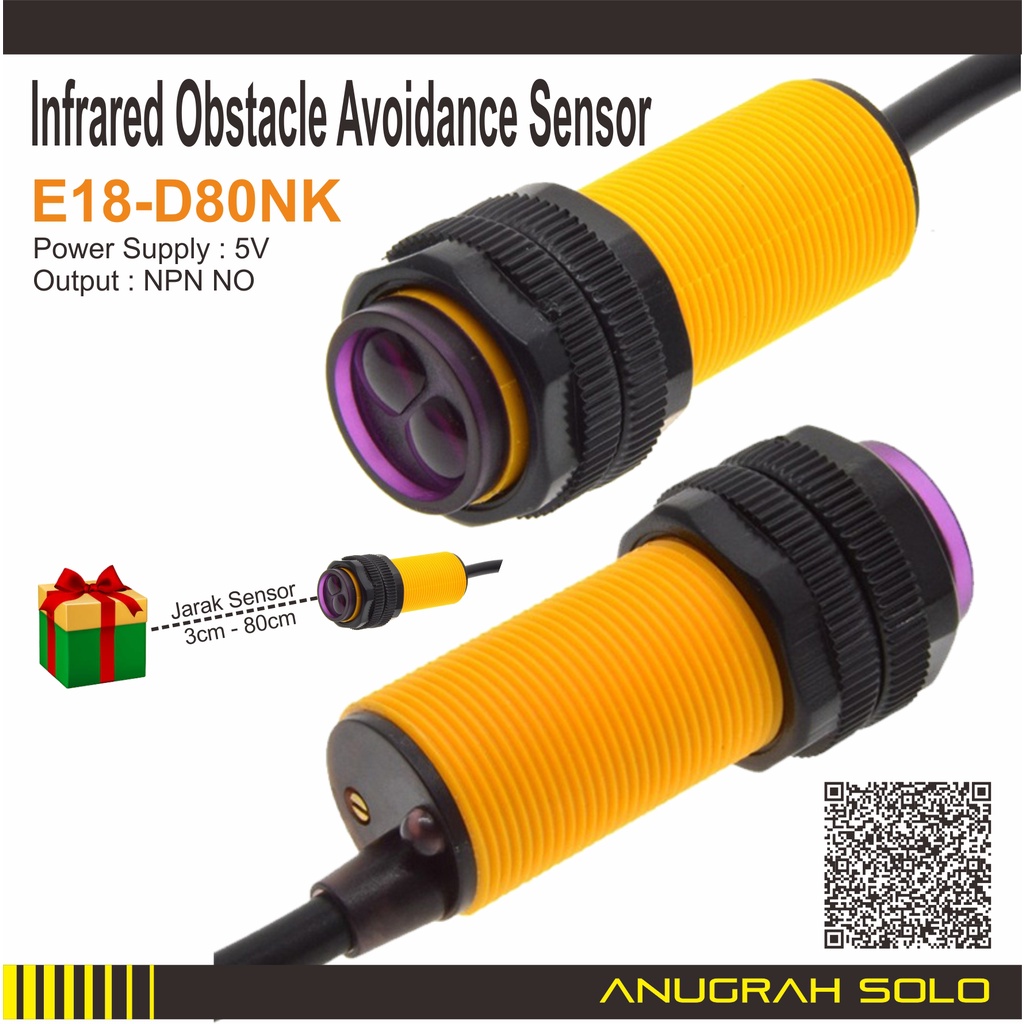 Jual Infrared Sensor E18-D80NK Photo Sensor Photoelectric Diffuse ...