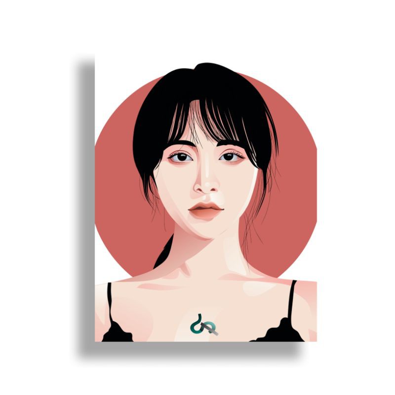 Jual Vector Art/ Vector wajah/ Vector Potrait simple style Desain ...